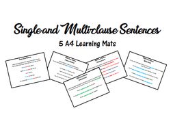 Single and Multi-clause Sentences | Teaching Resources