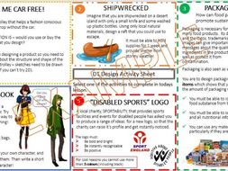 Design and Technology COVER activity sheet | Teaching Resources