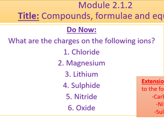 A Level Chemistry OCR A Module 2.1.1 and 2.1.2 | Teaching Resources