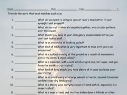 Natural Disasters-Emergency Preparedness Matching Worksheet | Teaching ...