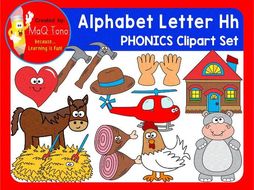 Alphabet Letter Hh Phonics Clipart Set | Teaching Resources