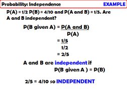 Probability_Independence | Teaching Resources