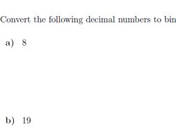 Converting between binary and decimal numbers worksheet (with solutions) | Teaching Resources