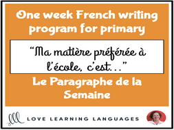 Le paragraphe de la semaine #5 - French primary writing program ...