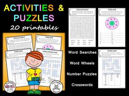 End of Year Activities and Puzzles (suitable UK/US) – 20 assorted ...