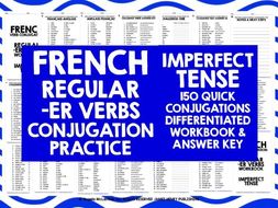 FRENCH -ER VERBS IMPERFECT TENSE by LivelyLearning | Teaching Resources