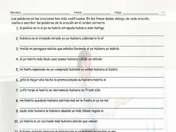 Conditional Sentences Type 3 Spanish Scrambled Sentences Worksheet ...