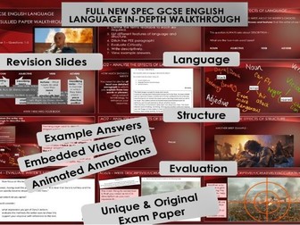 AQA New Spec GCSE English Language Complete Paper 1 SET Full Coverage ...