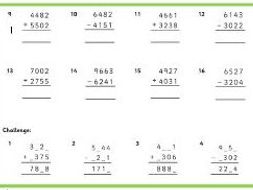 Column addition and subtraction | Teaching Resources