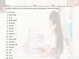 Contractions Al and Del Translating Spanish Worksheet | Teaching Resources