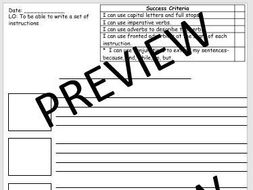 Year 3 - Instructions - Writing template | Teaching Resources
