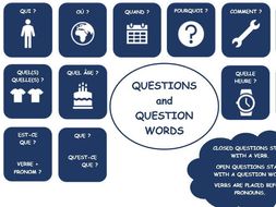 GCSE French revision questions and question words | Teaching Resources