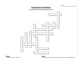 Computer Science Crossword | Teaching Resources