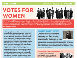KS2 News Comprehension: Suffragettes and the vote for women | Teaching ...