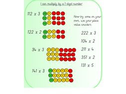 Place Value Charts and Multiplying by a 1 digit number | Teaching Resources