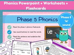 Phonics powerpoint + worksheets for the 'ie' sound | Teaching Resources