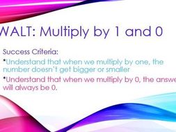 Multiply by 0 and 1 PPt | Teaching Resources