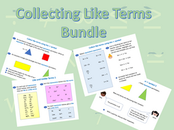 Collecting Like Terms Bundle | Teaching Resources