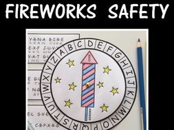 FIREWORK SAFETY - Secret Code Wheel - Guy Fawkes / Diwali / 4th of July ...