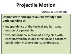 Projectile Motion - A Level Physics (OCR A) | Teaching Resources
