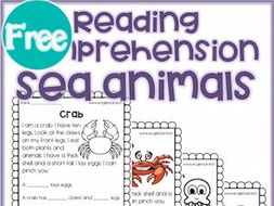 Reading Comprehension - sea animals (sample) | Teaching Resources