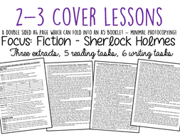 Cover Lessons: 3 Sherlock Holmes Extracts + Reading/Writing Activities ...