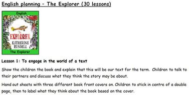 30 lessons – ‘The Explorer’ by Katherine Rundell – Year 4/5/6 – English ...