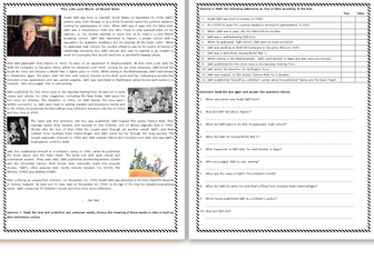 Biographies of Notable People - Reading Comprehension Worksheets Bundle ...