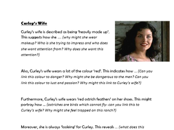 Of Mice and Men - Curley's wife | Teaching Resources