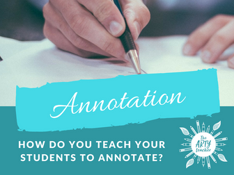 Art Annotation - Annotating My Work | Teaching Resources