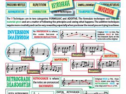 Retrograde and Inversion in composition plus worksheet | Teaching Resources