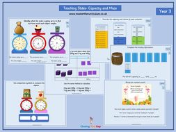 Year 3 Capacity and Mass Teaching Slides- Summer Term Block 4 White ...