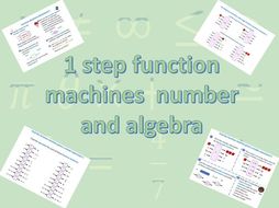 Function machines 1 step number and algebra | Teaching Resources