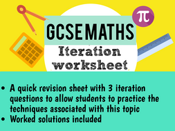 Maths GCSE iteration worksheet | Teaching Resources
