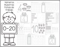 LOS NÚMEROS DEL 0 al 20 SPANISH NUMBERS Activity Pack worksheets 0 - 20 ...