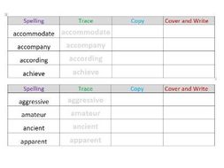 Years 5/6 National Curriculum Spelling Booklet | Teaching Resources