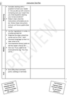 Instruction Text Planning Sheet | Teaching Resources