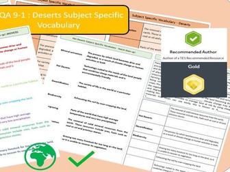AQA 9-1 Living World: Hot Deserts (Sahara Desert Case Study) Bundle ...
