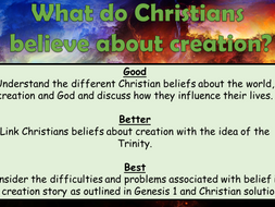 AQA A Christianity Beliefs and Teachings Lesson 3 - Creation | Teaching ...