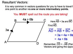 Maths GCSE - Vectors Notes & Teaching Slides (Part 1) | Teaching Resources
