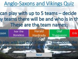 Anglo-Saxon and Vikings KS2 Quiz | Teaching Resources