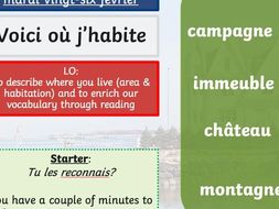 Voici où j'habite | Teaching Resources