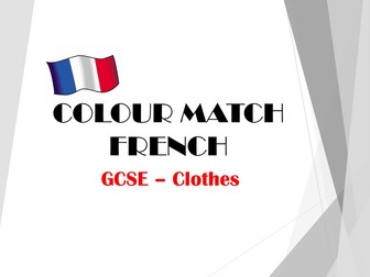 GCSE FRENCH colour match bundle | Teaching Resources