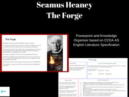 Seamus Heaney: The Forge CCEA AS English Literature | Teaching Resources