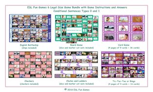 Conditional Sentences Types 0 and 1 6 English Legal Photo Game Bundle ...