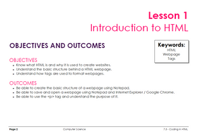 Computer Science: Coding in HTML [L1] | Teaching Resources