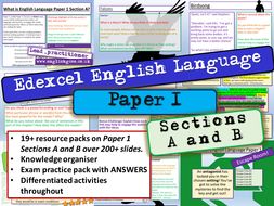 Edexcel English Language Paper 1 | Teaching Resources