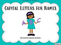 Capital Letters for Names | Teaching Resources