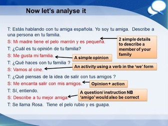 GCSE Spanish foundation role play practice | Teaching Resources