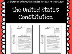 The United States Constitution Interactive Guided Notes | Teaching ...